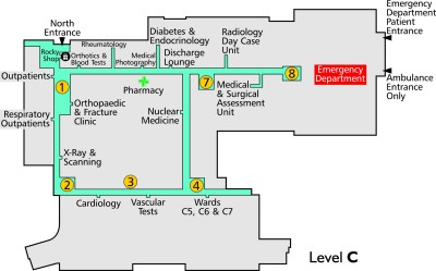 Getting round the Hospital :: Portsmouth Hospitals University NHS Trust